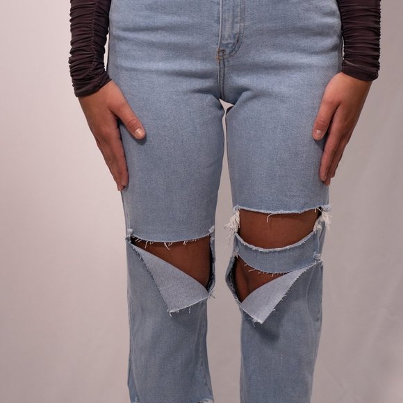 Vibrant | Jeans | Slashed Boyfriend Jeans | Poshmark